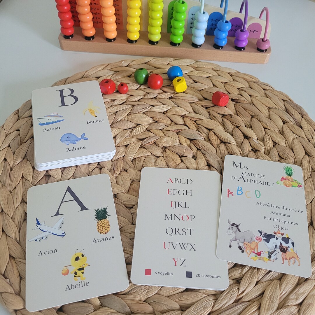 29 ABC Cards, Montessori Inspired Card Game, Baby Awakening Card ...