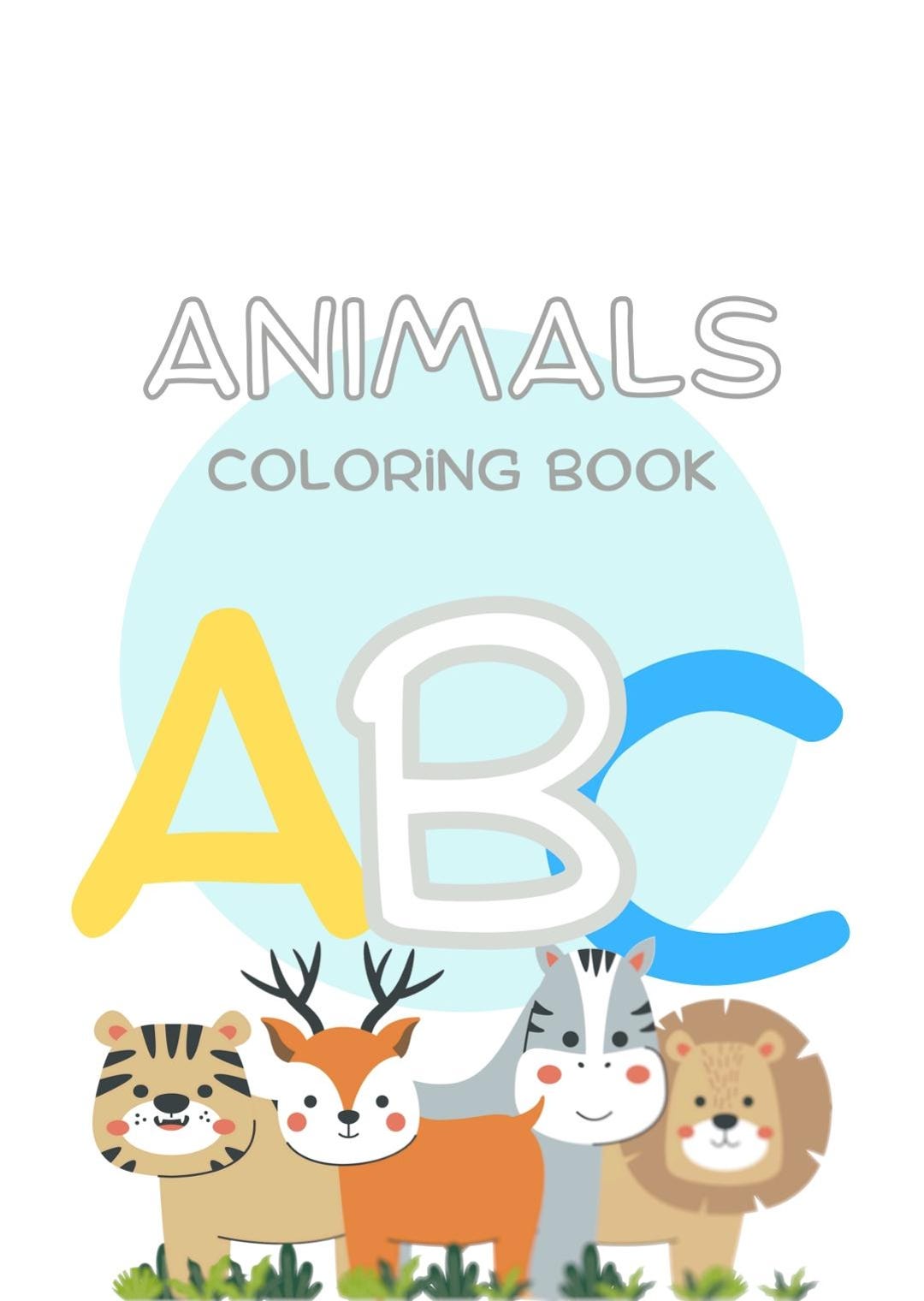Animal Alphabet Adventure: Coloring Fun, Printable - Etsy