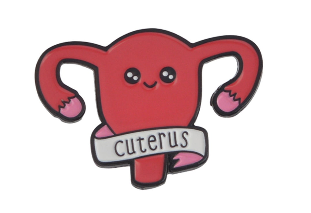 Cuterus Uterus Feminist Woman Brooch Jewellery Enamel Pin Gift Badge 2 ...