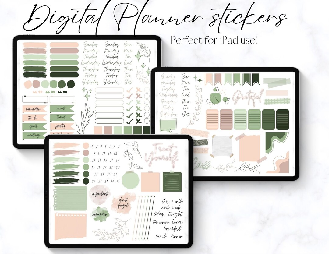 2023 Digital Planner Stickers Aesthetic Digital Planner Stickers Daily ...