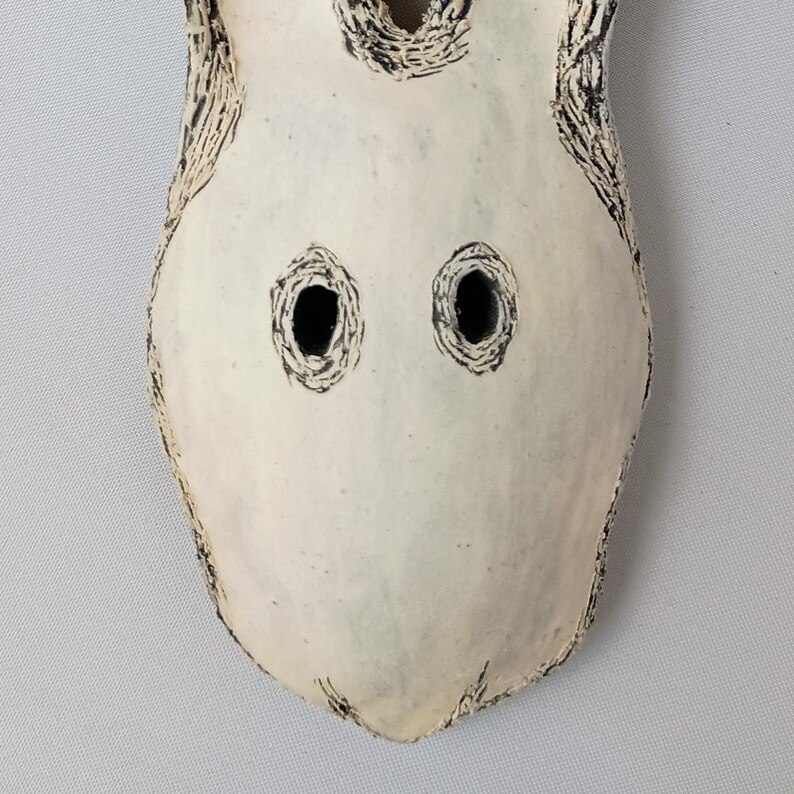 Original Hand Sculpted Small Ceramic Rabbit Mask Masking 1 - Etsy