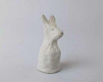 Small Handmade Stoneware Ceramic Rabbit Sculpture Padus - Etsy