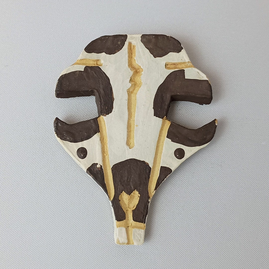Ceramic English Spot Rabbit Skull Magnet - Etsy