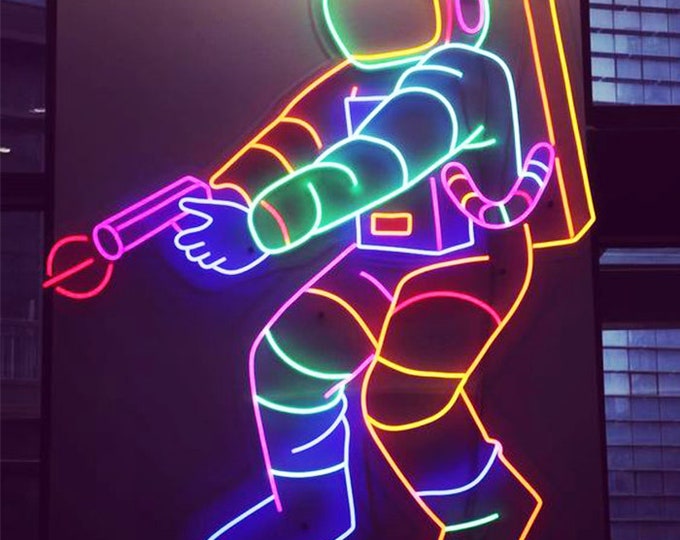 Spaceman 1 Neon Sign Wedding Flex Led Neon Light Sign Custom - Etsy