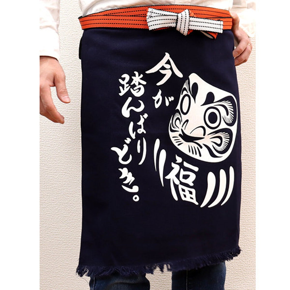 Japanese Traditional MAEKAKE Front Apron Daruma - Etsy