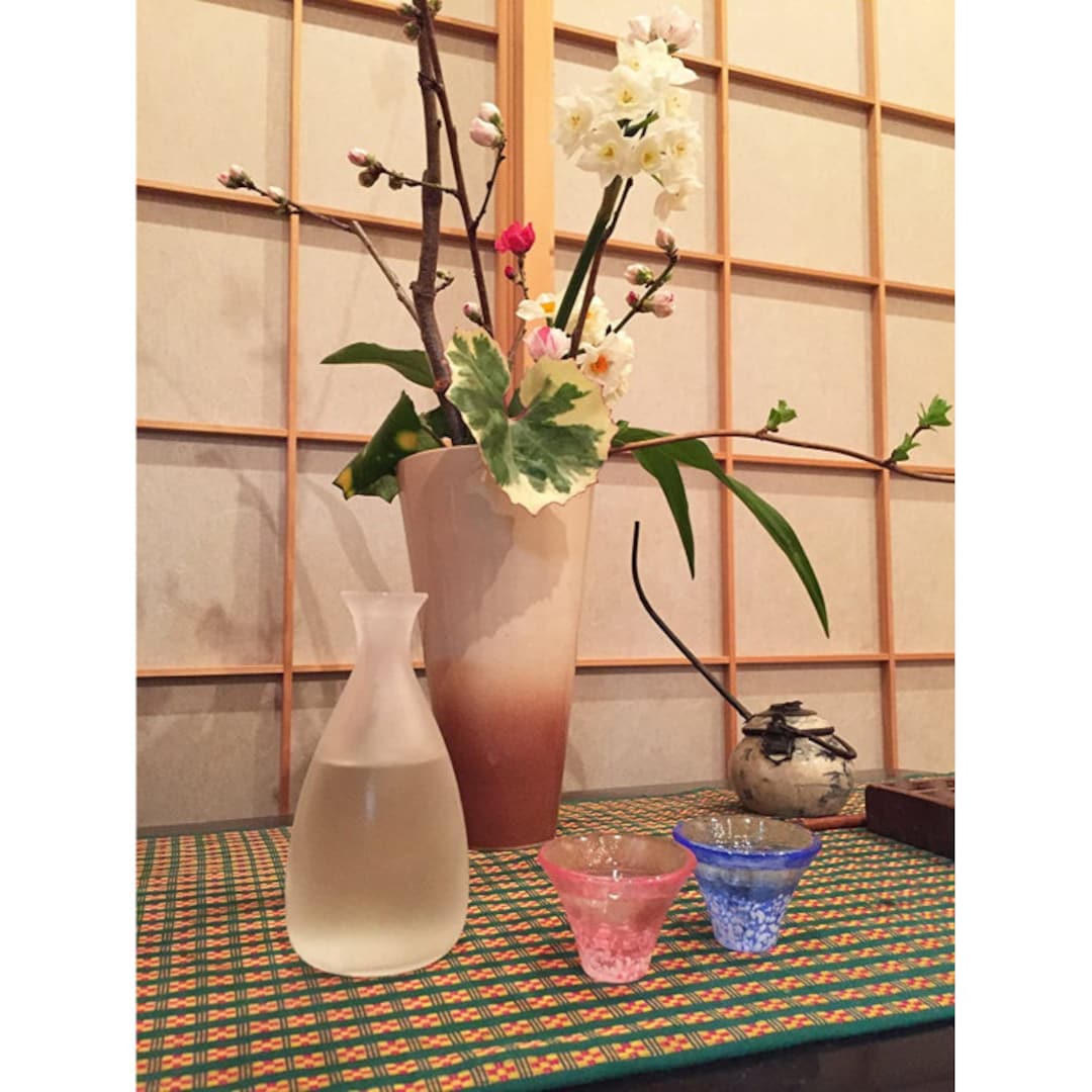 Mt. Fuji Cold Sake Bottle Set Cup 35ml SAKE Bottle 270ml Made in Japan ...