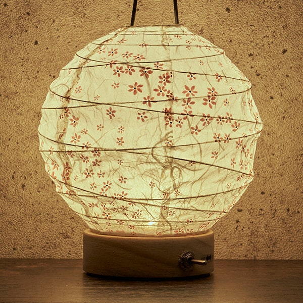 Japanese Paper Lantern Unryu Paper Sakura - Etsy