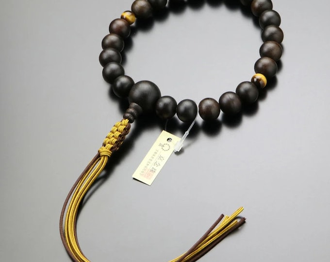 Boxwood Bracelet Japanese Juzu Bracelet Buddhist Prayer Beads Asian Zen ...