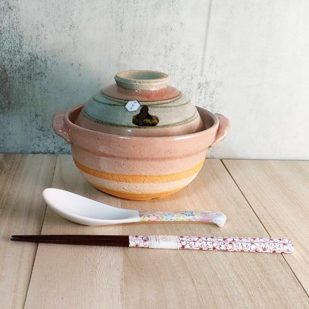 Iga Ware Earthenware Pot/modern SAKURA Cherry Blossom Chopsticks/flower ...