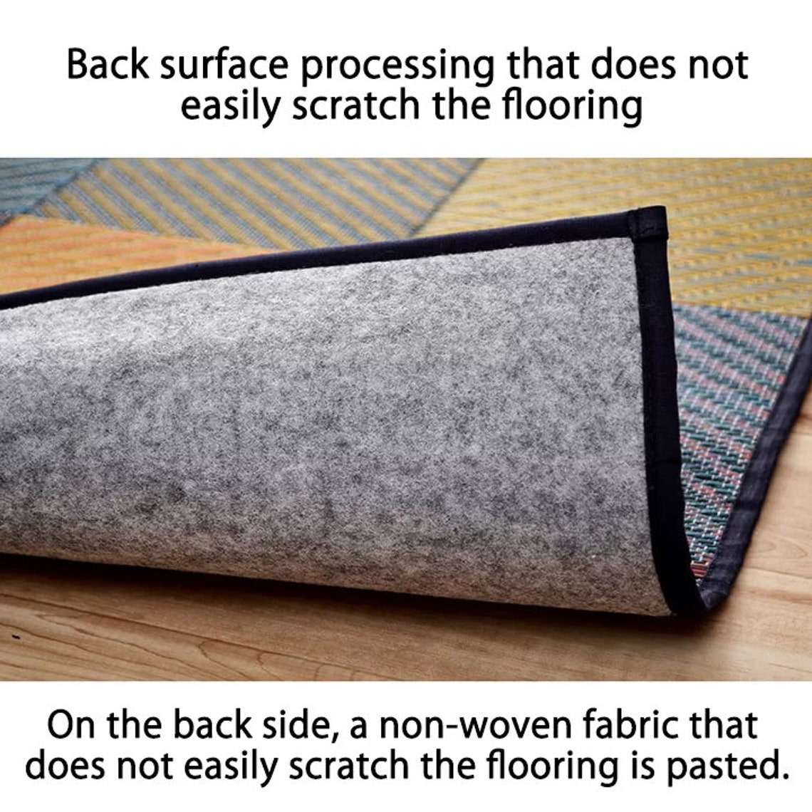 Tatami Rush Rug Carpet DX Colorful Block Blue Made in Japan - Etsy