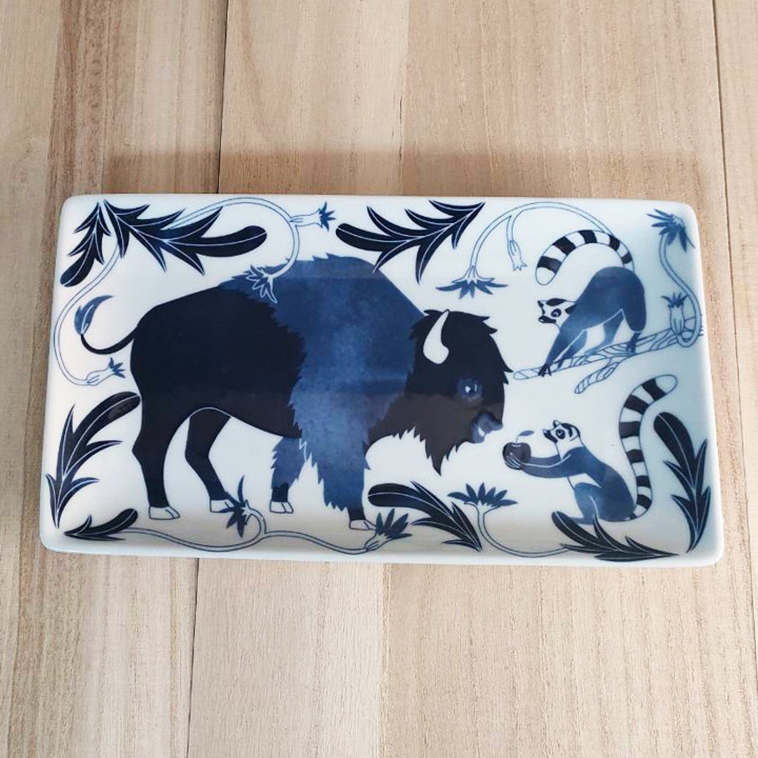 Hasami Ware Japanese Long Rectangle Plate Bison Made in Japan - Etsy