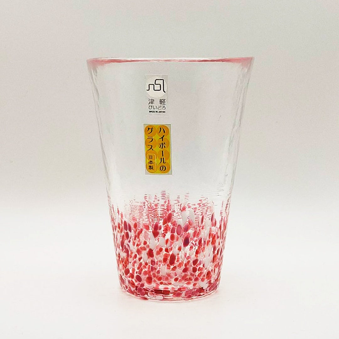 Tsugaru Vidro High Glass Tumbler Glass Cup Dot Pink - Etsy