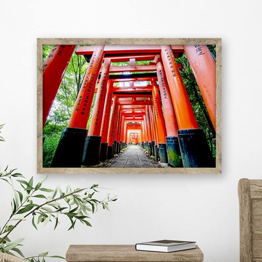 Kyoto Fushimi Inari Taisha Poster Photography Wall Art Made in Japan - Etsy