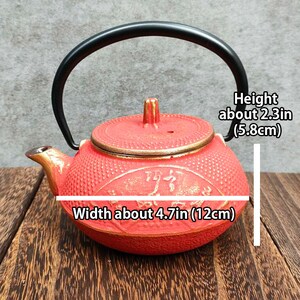 Nambu Tekki Iron Kettle Kyusu Teapot Chusonji Gold/red 300ml - Etsy