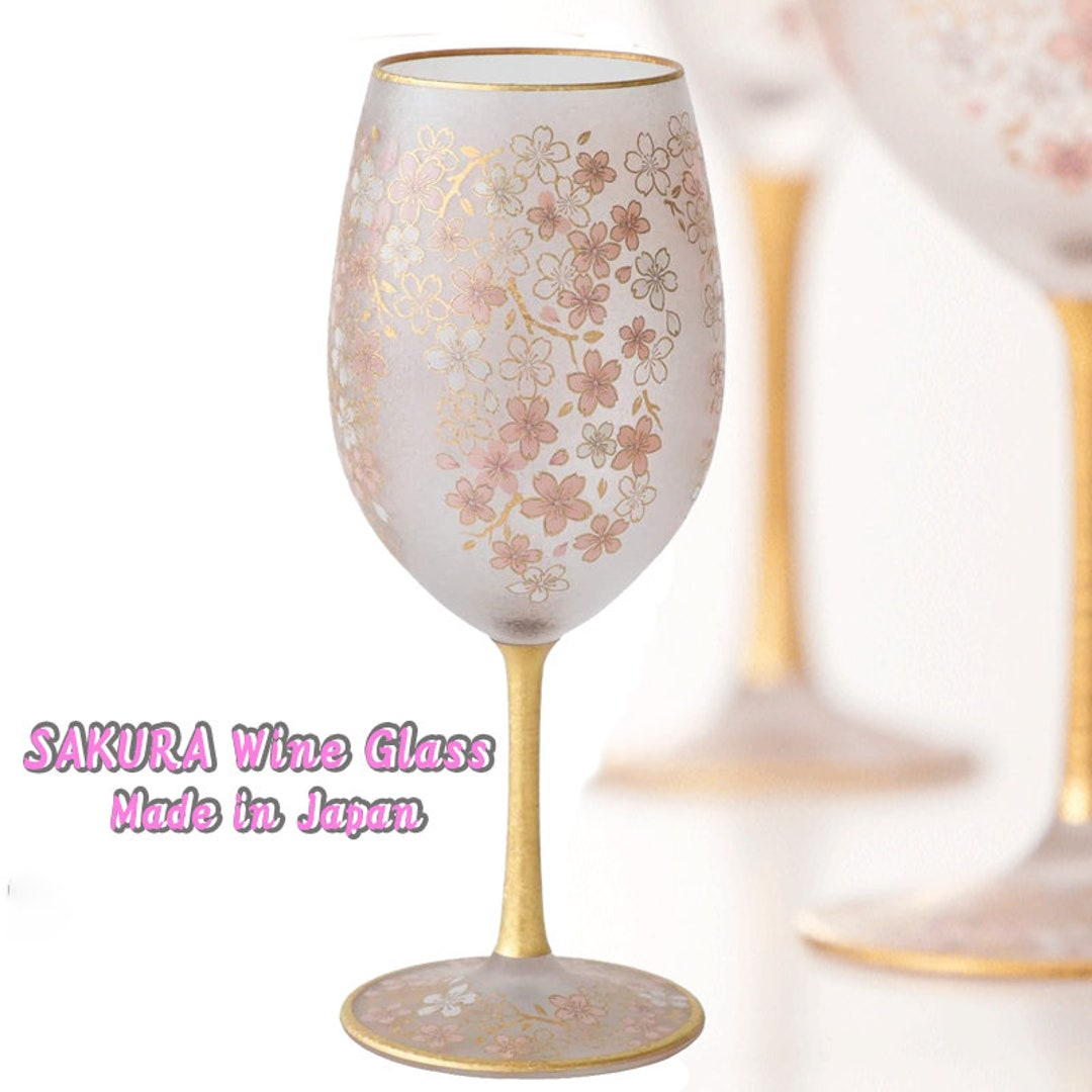 SAKURA Wine Glass Made in Japan - Etsy