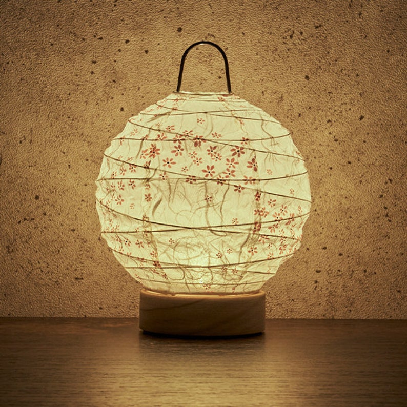 Japanese Paper Lantern Unryu Paper Sakura - Etsy