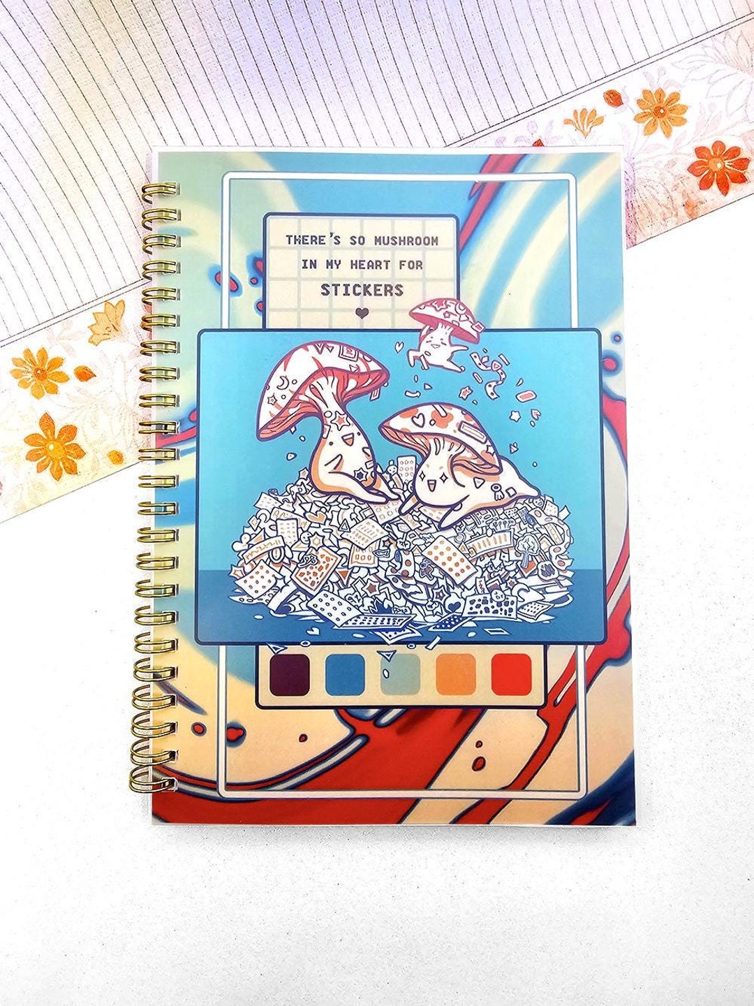 Reusable Sticker Book - "there's so Mushroom in My Heart for Stickers ...