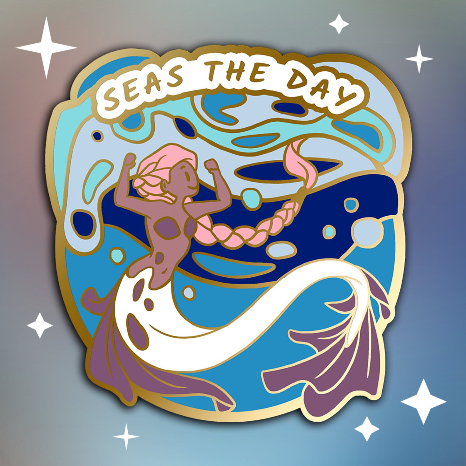 Seas the Day Hard Enamel Mermaid Pin - Etsy