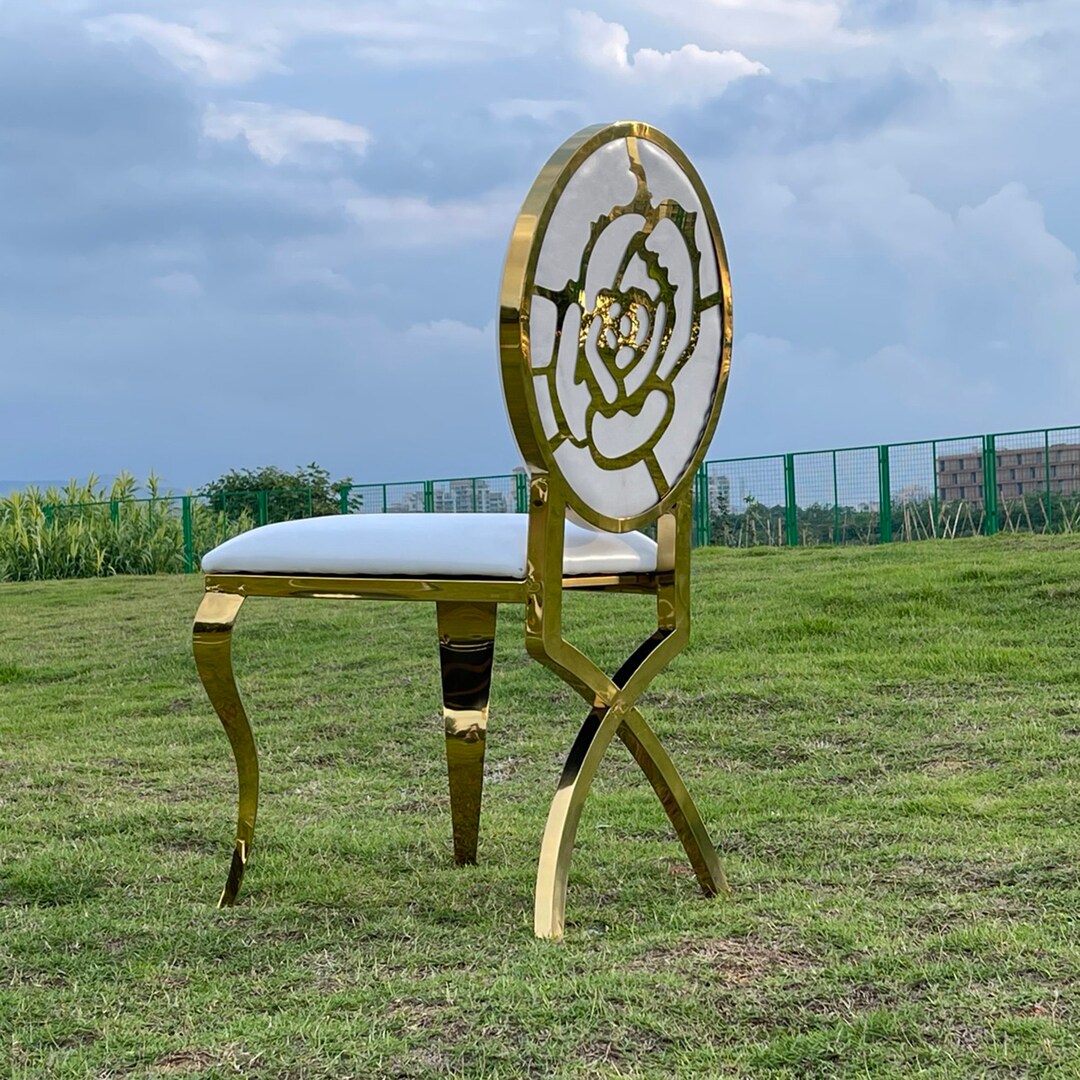 Rose Style Gold Chair Wedding Chair Dining Room Chairs for - Etsy