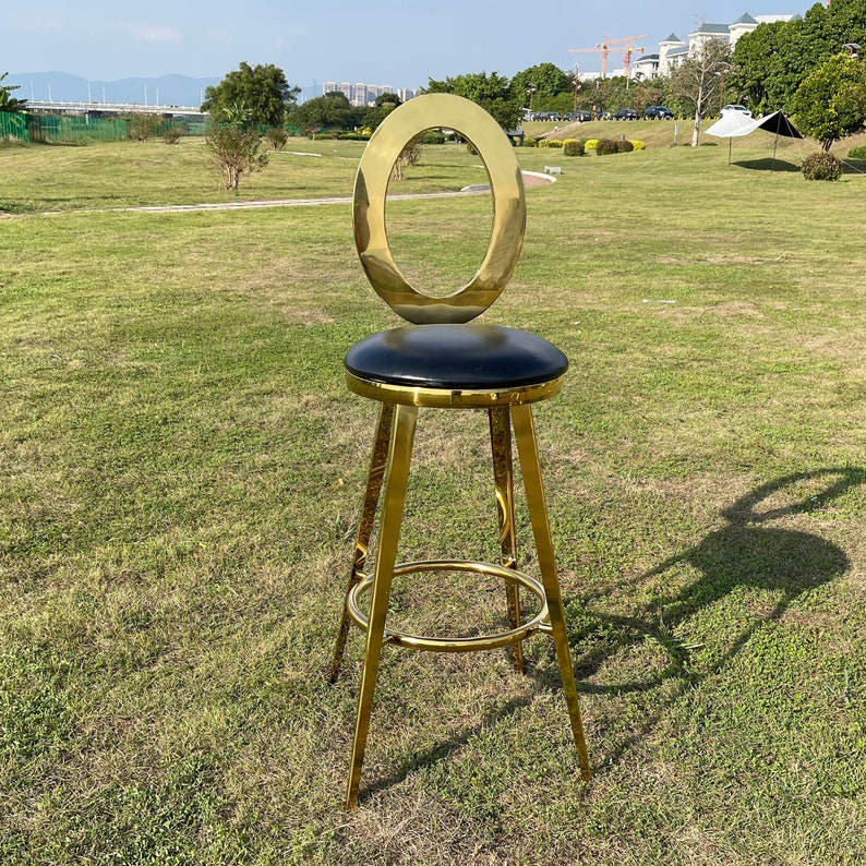 Custom Gold Drink Bar Table and Bar Stool Set for Party Event Planning ...