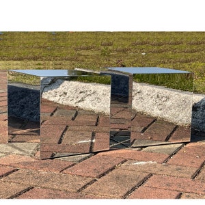 Silver Mirror Boxes Mirror Cube Stand for Wedding Events Backdrop ...