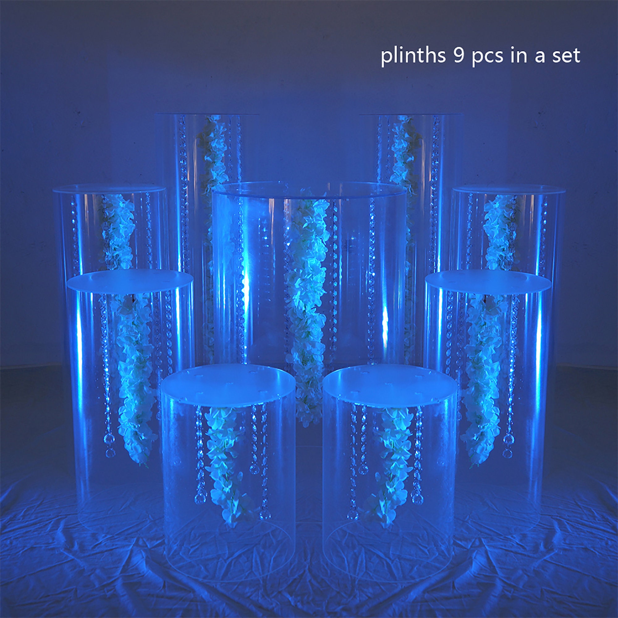 Acrylic Cylinder Pedestal Table Plinth for Wedding Aisle Party - Etsy UK