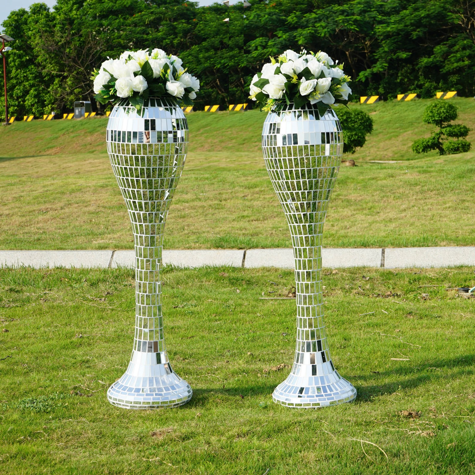 Tall Floor Vase Baseball Style Flower Vase for Wedding Flower Stand ...