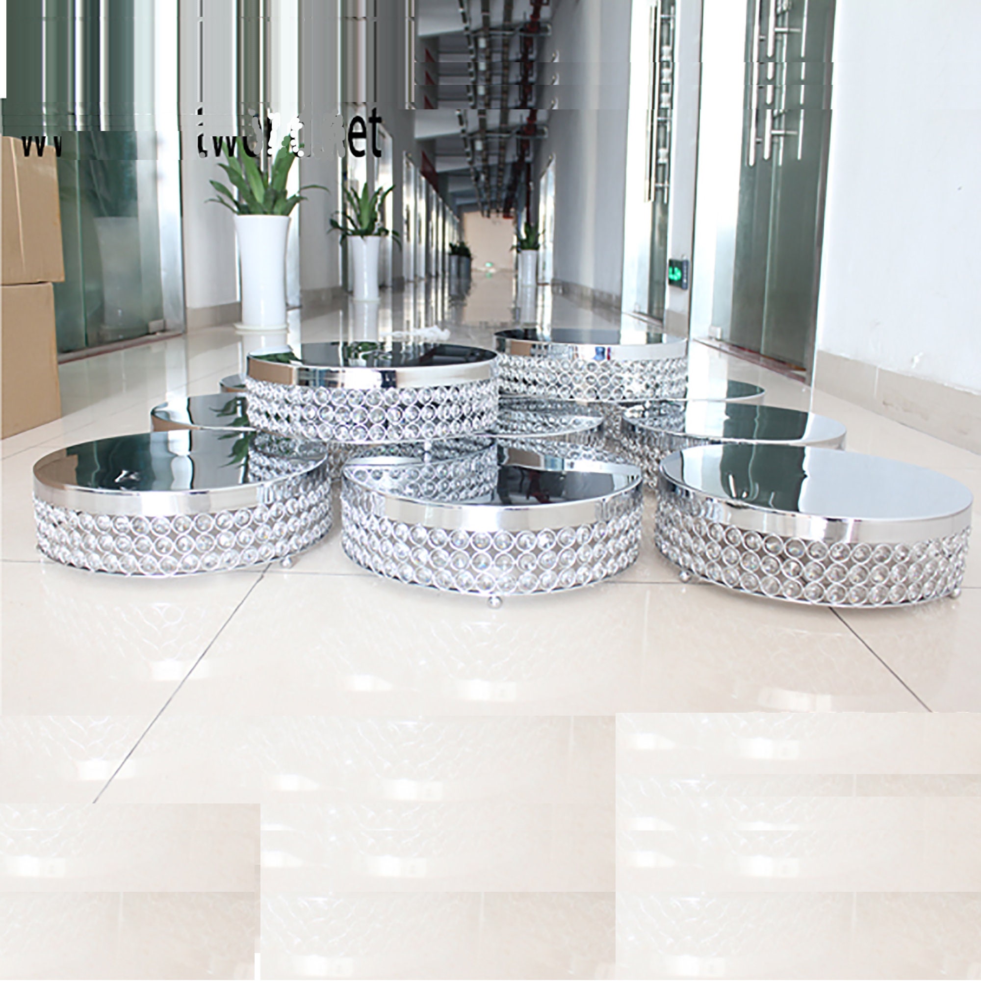 Mirrored cake stand crystal cupcake holder for wedding dessert | Etsy