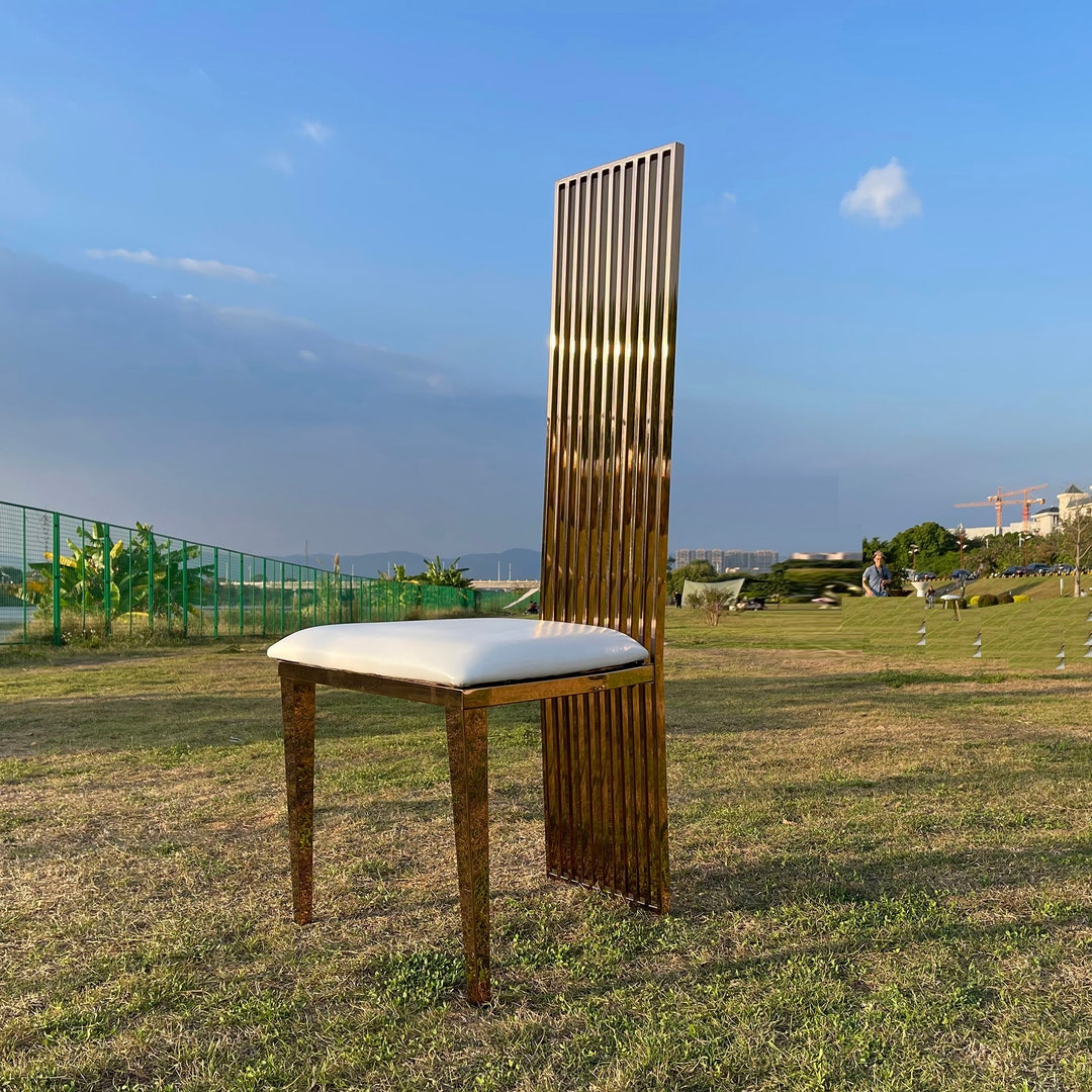 Rose Gold Color High Back Dining Chair Wedding Chair High Quality Chair ...