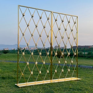 Gold Candle Wall Grid Champagne Wall for Wedding Photo Backdrop Events ...