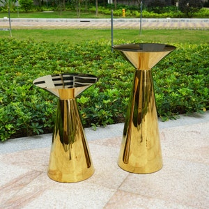 Gold Cocktail Table Bar Table Stand Pedestal Table Events Decorative ...