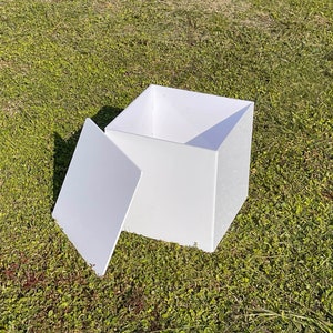 White Cube Box Pedestal Stand Display Stand Wedding Events Backdrop ...