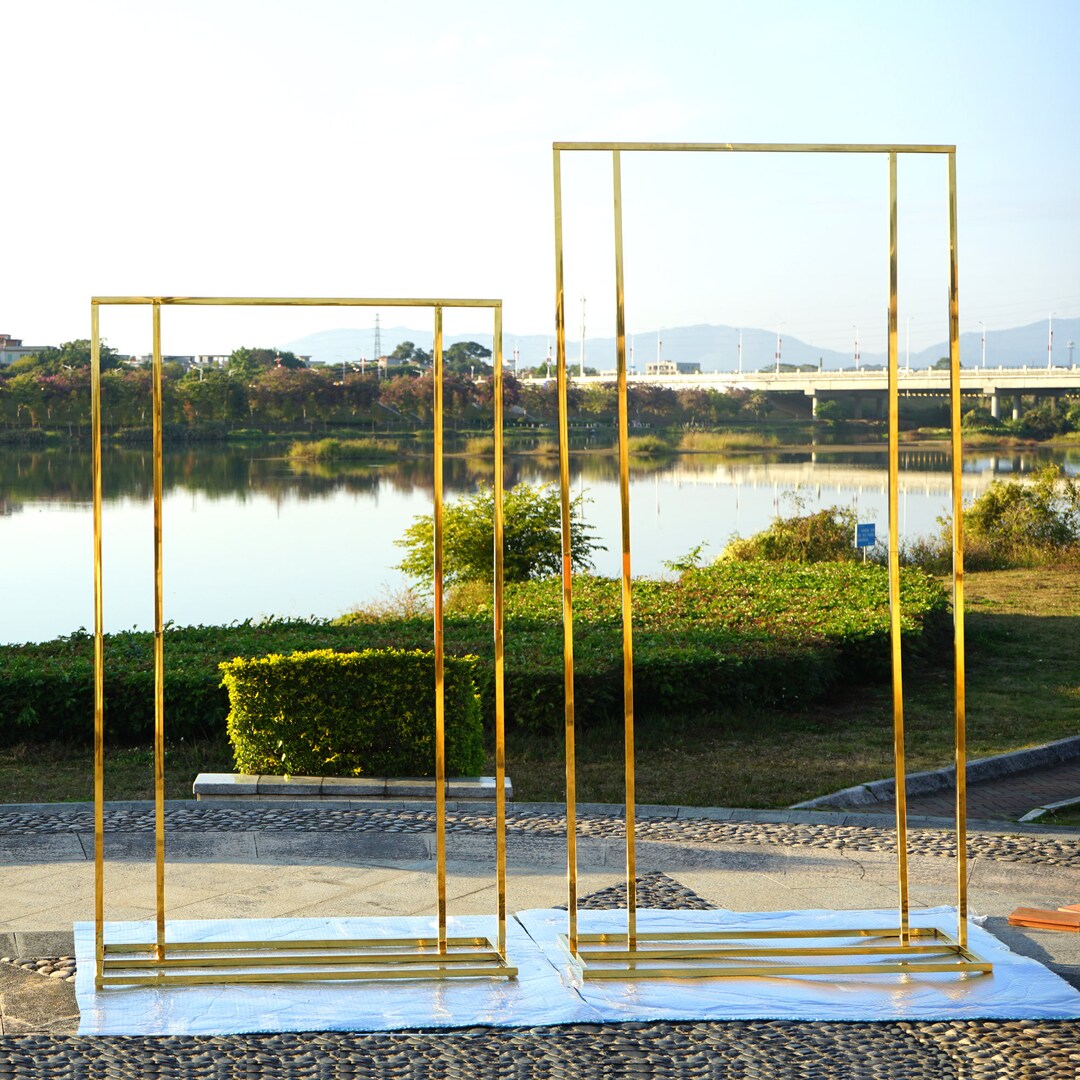 Gold Photo Backdrop Frame Stand for Wedding Bridal Shower Decor Couples ...