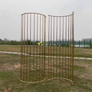 CUSTOM Wavy Background Gold Backdrop Flower Stand Photo Frame Wedding ...