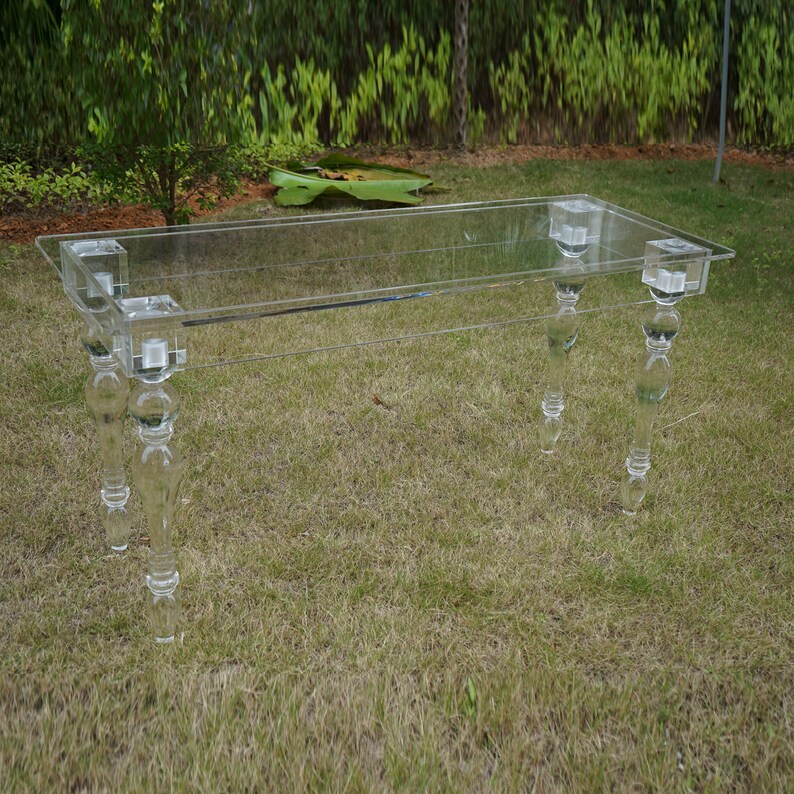 Clear Cake Table Detachable Acrylic Dining Table for Bride and - Etsy