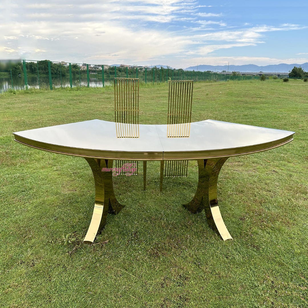 Custom Arch Dining Table Serpentine Table Banquet Bride & Groom Table ...