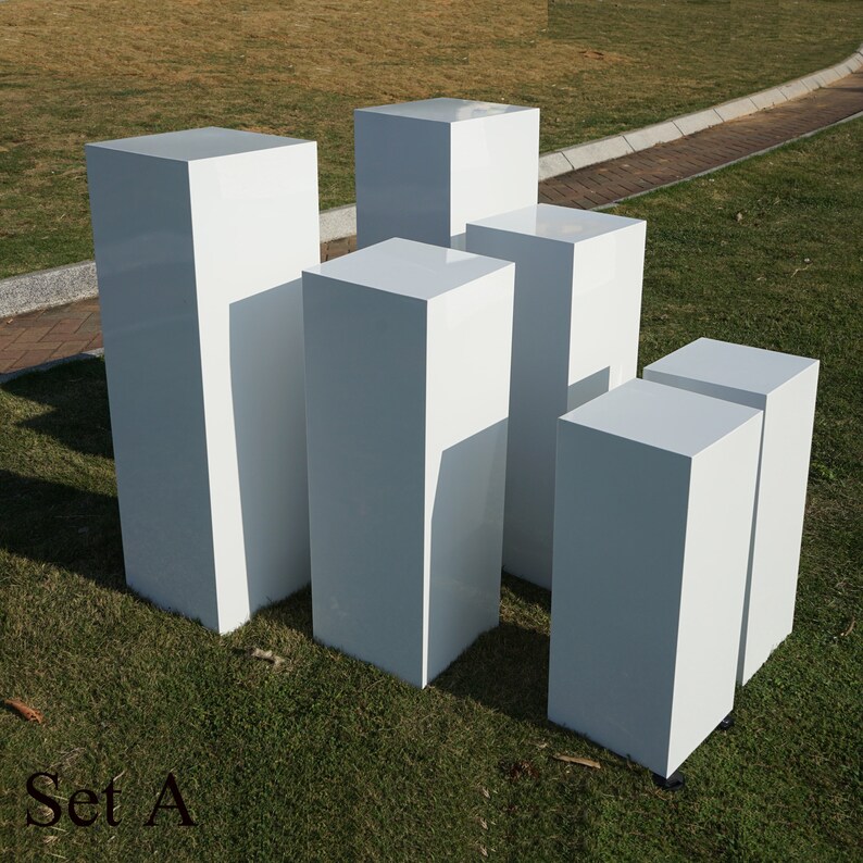 White Pedestal Stand Plinth Table Party Events Dessert Table - Etsy