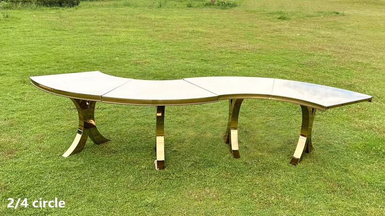 Custom X Legs Serpentine Dining Table Circle Table Wedding Banquet ...