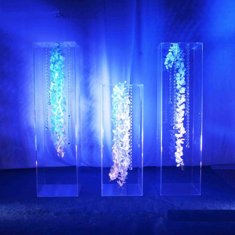 Acrylic Pedestal Stand Square Plinth Table for Wedding Events - Etsy