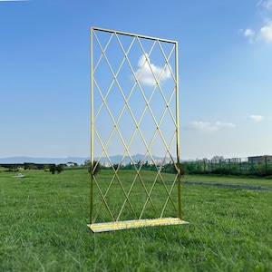 Gold Candle Wall Grid Champagne Wall for Wedding Photo Backdrop Events ...