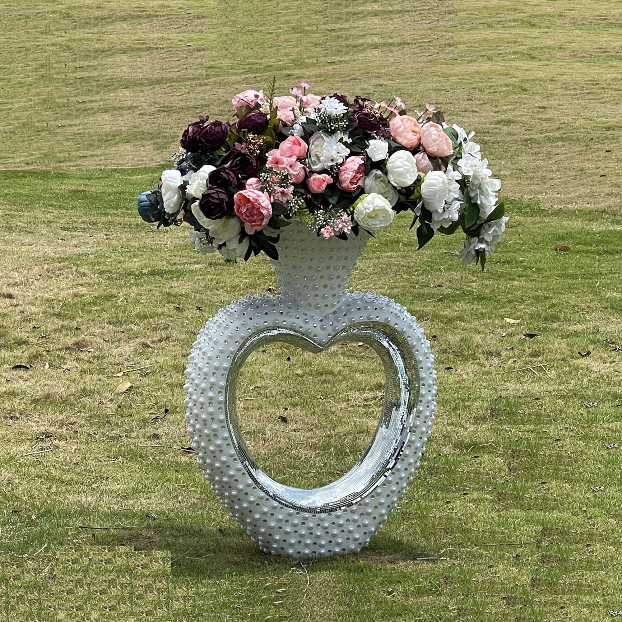 Love Heart Shape Fiber Glass Vase for Wedding Party Events - Etsy