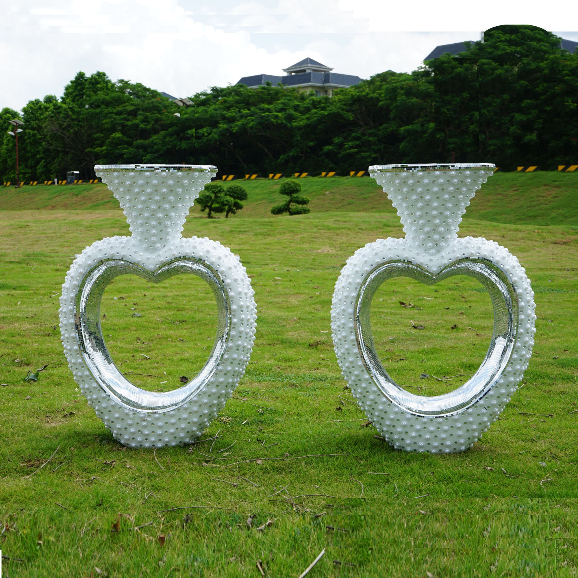 Love Heart Shape Fiber Glass Vase for Wedding Party Events - Etsy