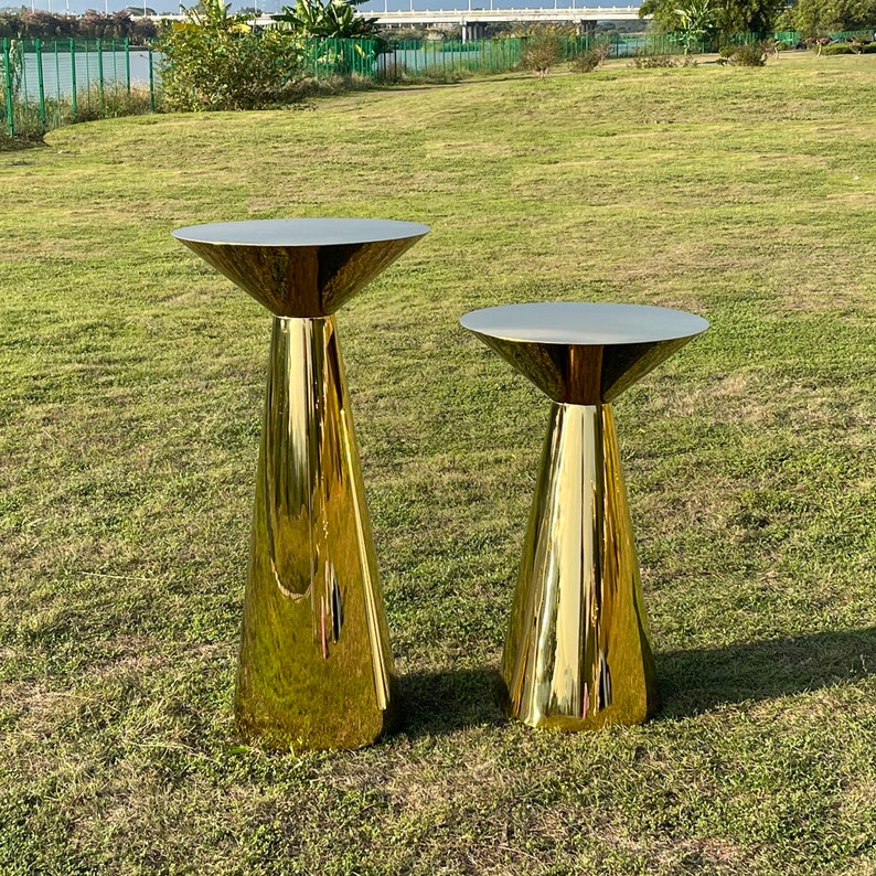 Custom Gold Drink Bar Table and Bar Stool Set for Party Event Planning ...