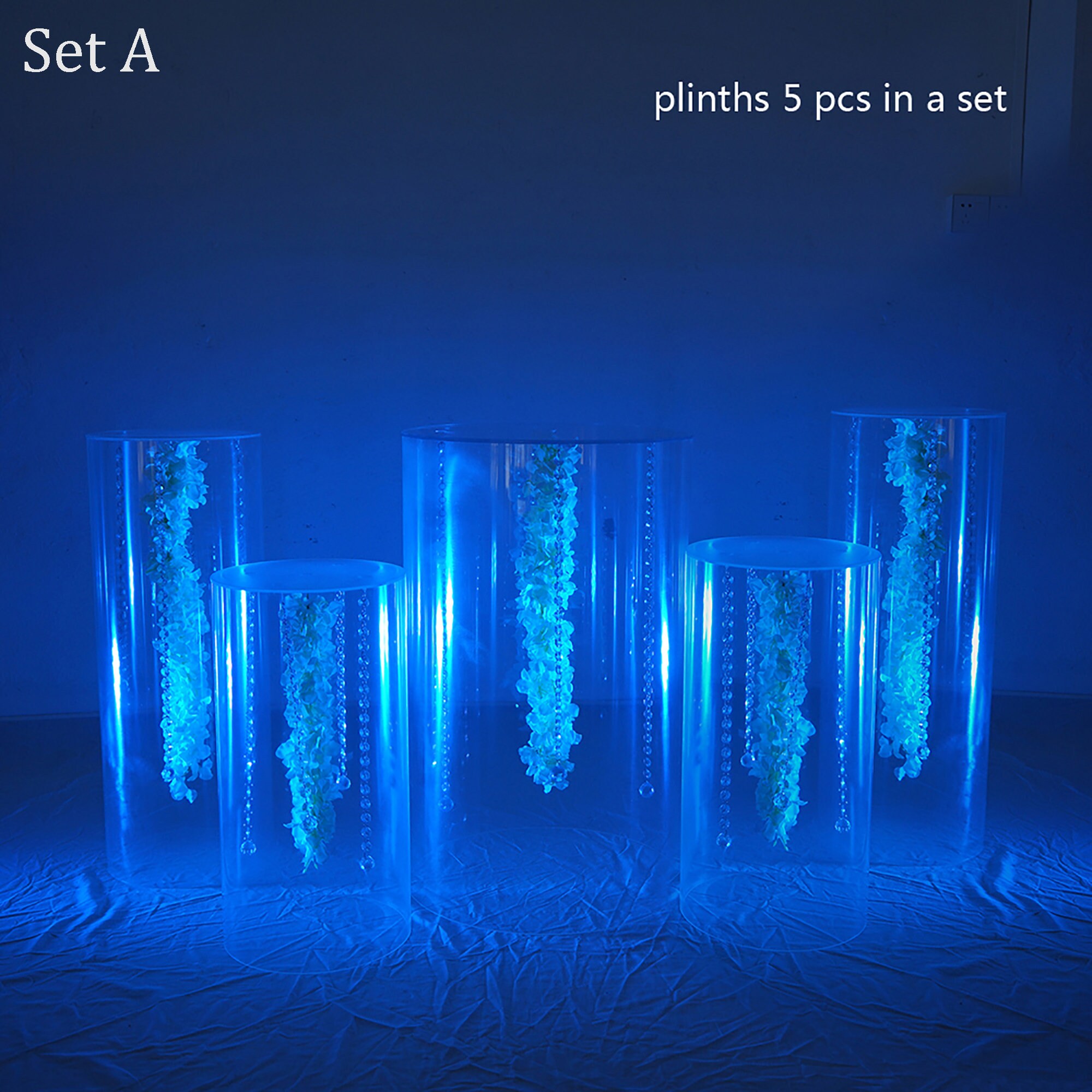 Acrylic Cylinder Pedestal Table Plinth for Wedding Aisle Party - Etsy UK