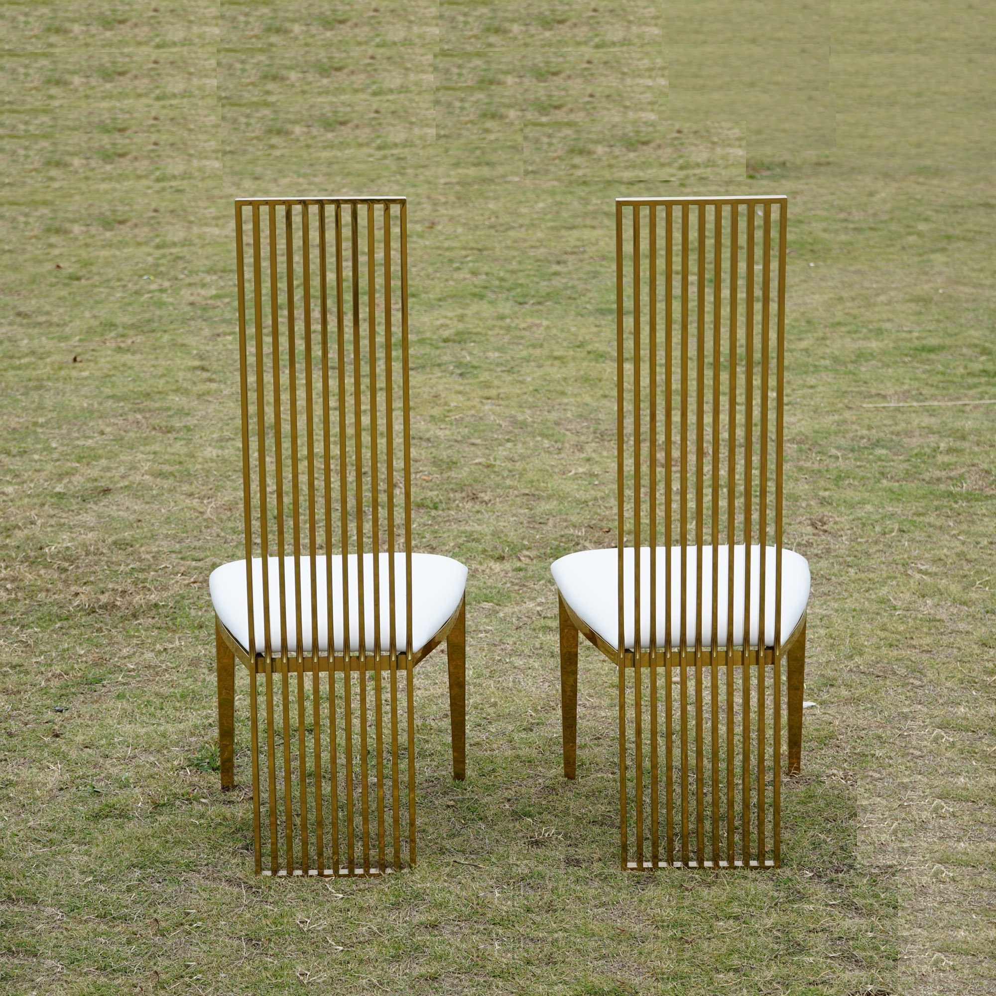 Gold High Back Chair Stainless Steel Chair Dining Room Chair - Etsy UK