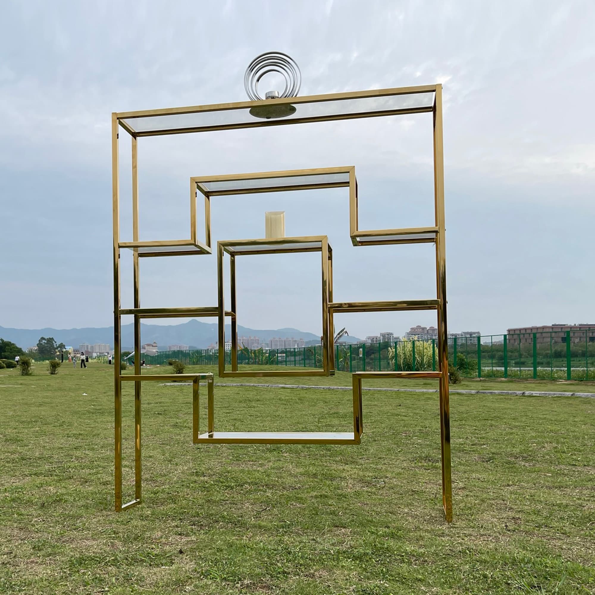 Golden Art Show Display Stand Backdrop Stand for Events Dining - Etsy