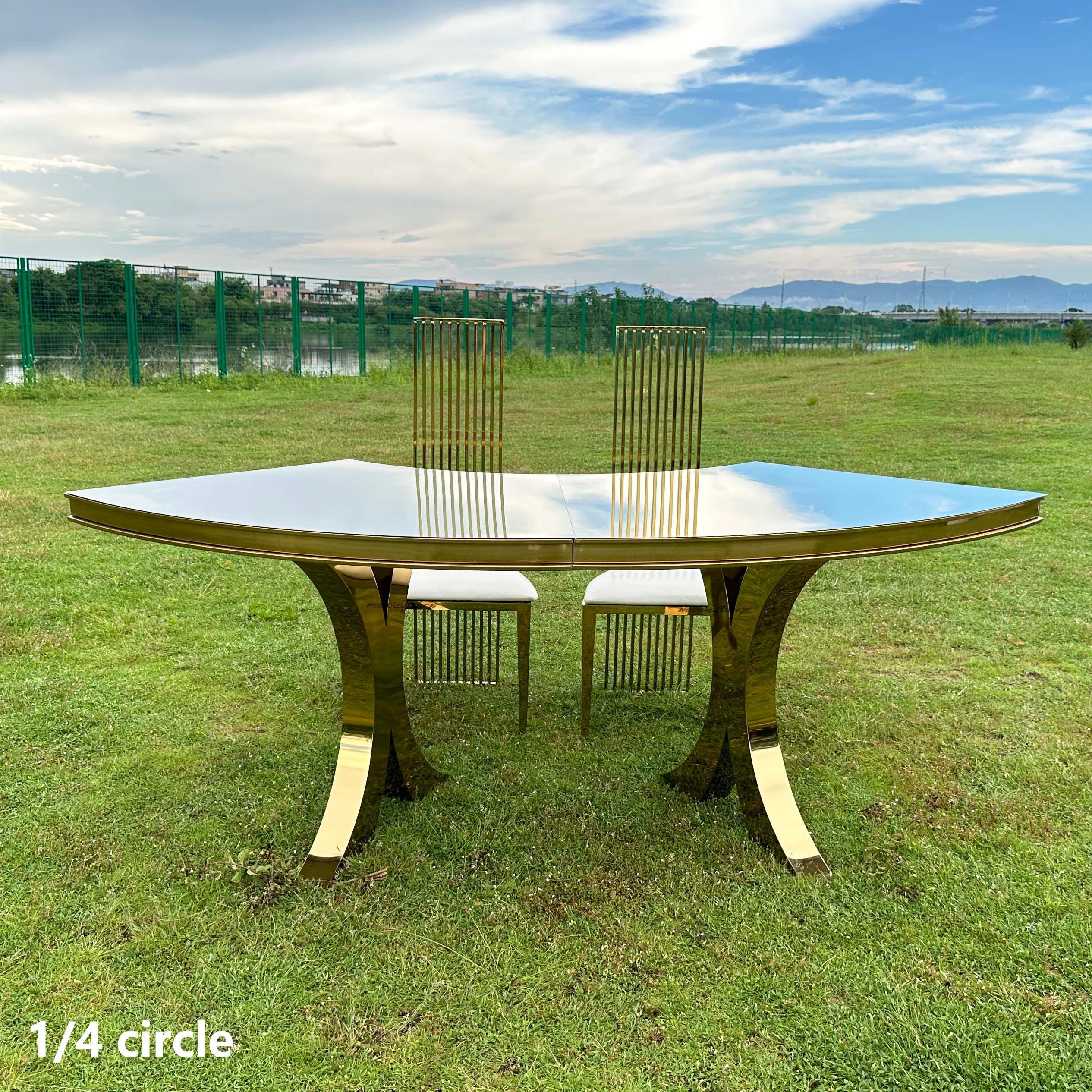 Custom X Legs Serpentine Dining Table Circle Table Wedding Banquet ...