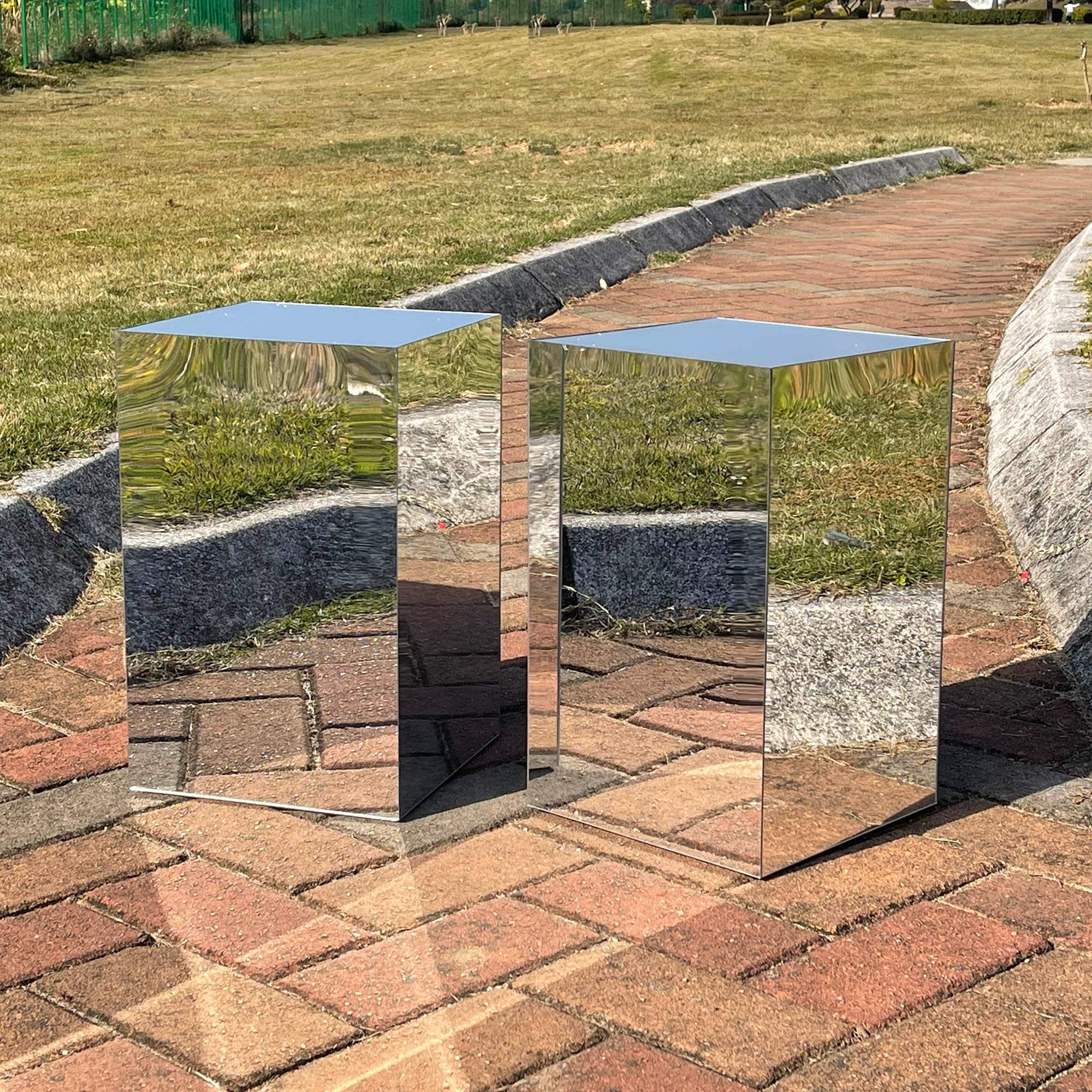Custom Silver Mirror Pedestal Stand: Wedding & Event Decor - Etsy