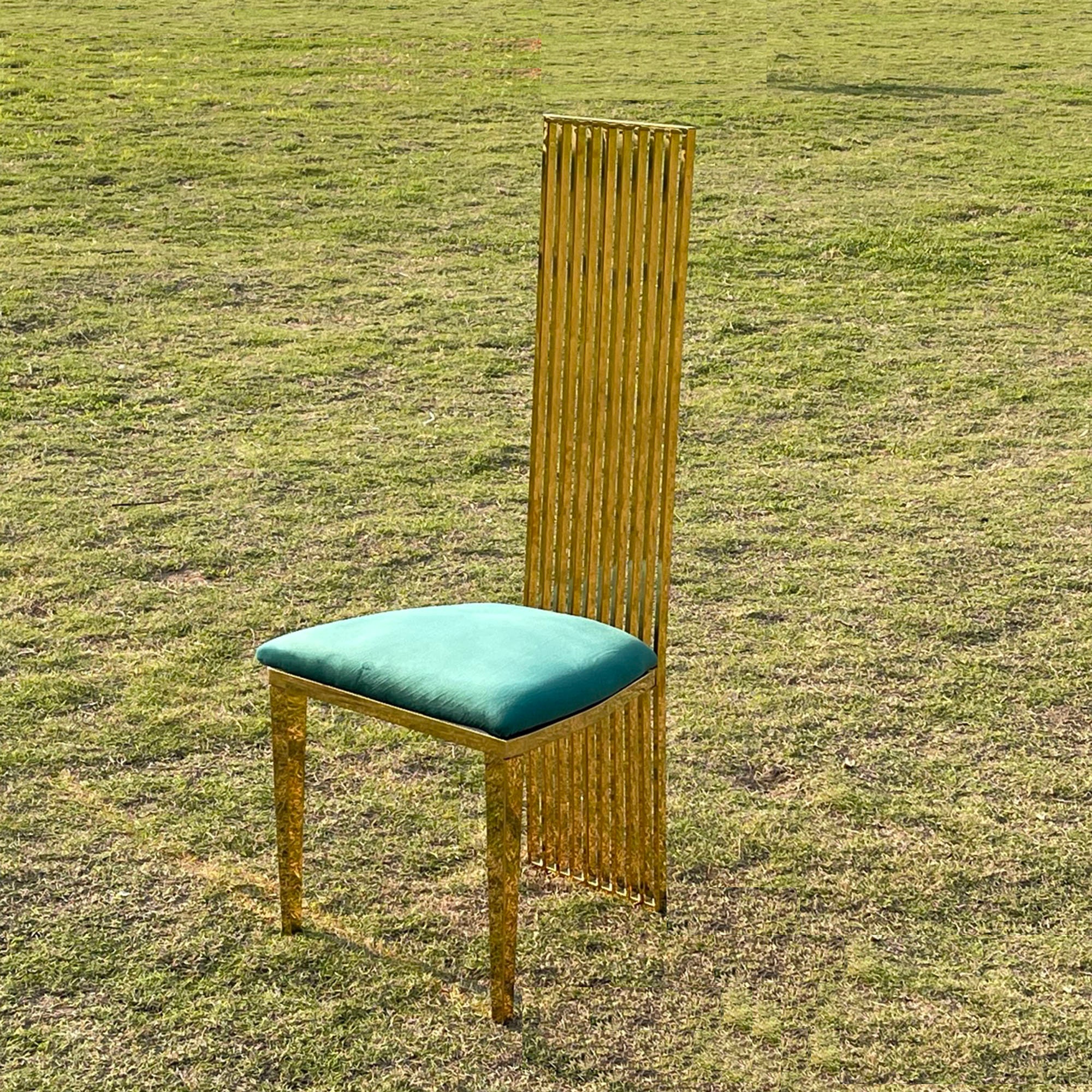 Gold High Back Chair Stainless Steel Chair Dining Room Chair - Etsy UK