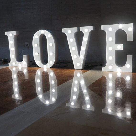 LOVE Sign Letter Lighted Wedding Sign for Party Events Stage | Etsy